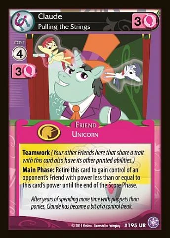 Claude, Pulling the Strings | My Little Pony Collectible Card Game Wiki ...