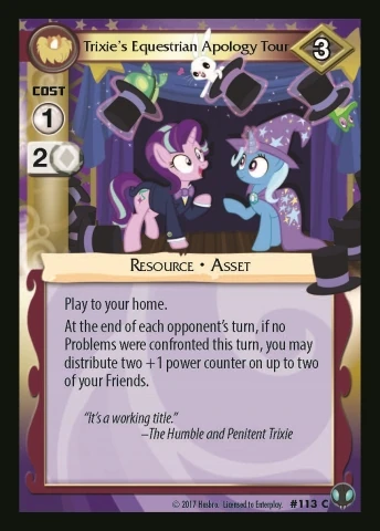 Trixie's Equestrian Apology Tour | My Little Pony Collectible Card Game ...