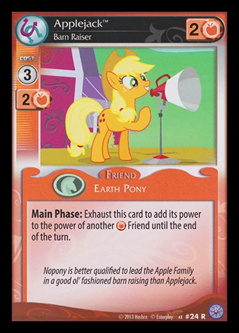 Applejack, Barn Raiser | My Little Pony Collectible Card Game Wiki | Fandom