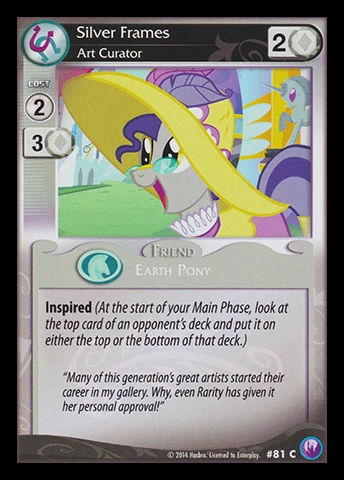 Silver Frames, Art Curator | My Little Pony Collectible Card Game Wiki ...