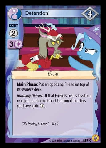 Detention! | My Little Pony Collectible Card Game Wiki | Fandom