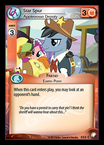 Star Spur, Appleoosan Deputy | My Little Pony Collectible Card Game ...