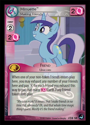 Minuette, Making Friends | My Little Pony Collectible Card Game Wiki ...