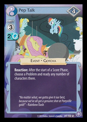 Pep Talk | My Little Pony Collectible Card Game Wiki | Fandom