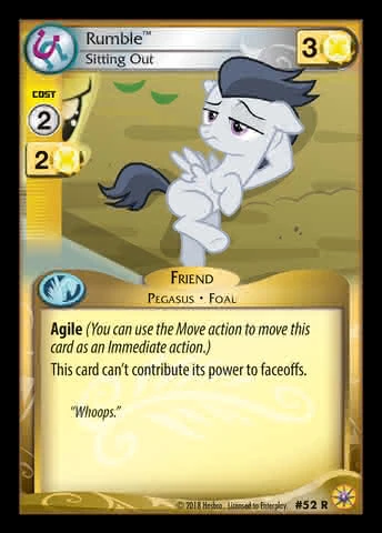 Rumble, Sitting Out | My Little Pony Collectible Card Game Wiki | Fandom