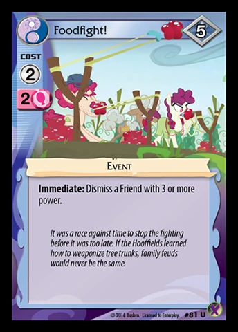 Foodfight! | My Little Pony Collectible Card Game Wiki | Fandom