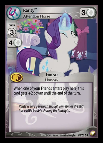 Rarity, Attention Horse | My Little Pony Collectible Card Game Wiki ...