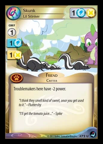 Skunk, Lil Stinker | My Little Pony Collectible Card Game Wiki | Fandom