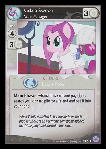 Vidala Swoon, Mane Manager | My Little Pony Collectible Card Game Wiki ...