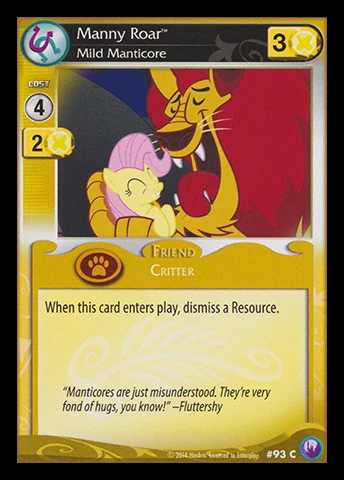 Manny Roar, Mild Manticore | My Little Pony Collectible Card Game Wiki ...