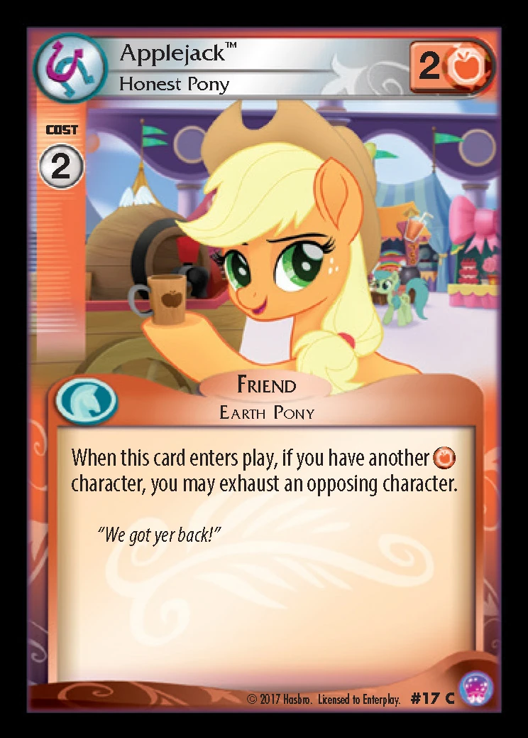 Applejack, Honest Pony | My Little Pony Collectible Card Game Wiki | Fandom