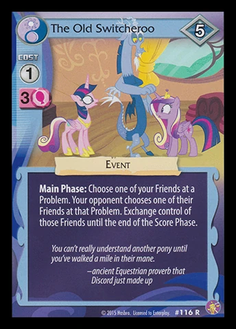The Old Switcheroo | My Little Pony Collectible Card Game Wiki | Fandom