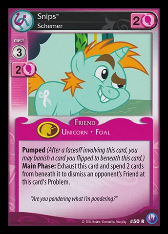 Snips, Schemer | My Little Pony Collectible Card Game Wiki | Fandom