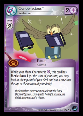 Owlowiscious, Reshelver | My Little Pony Collectible Card Game Wiki ...