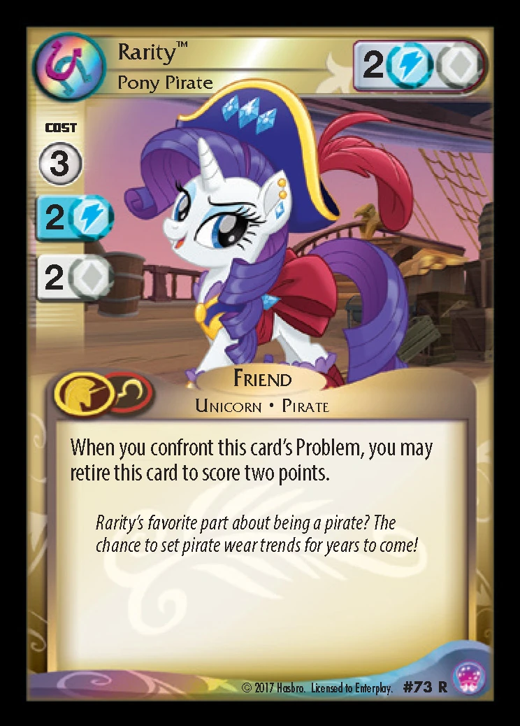 Rarity, Pony Pirate | My Little Pony Collectible Card Game Wiki | Fandom