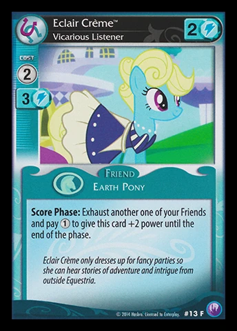 Eclair Crème, Vicarious Listener | My Little Pony Collectible Card Game Wiki | Fandom