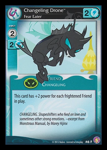 Changeling Drone, Fear Eater | My Little Pony Collectible Card Game Wiki | Fandom