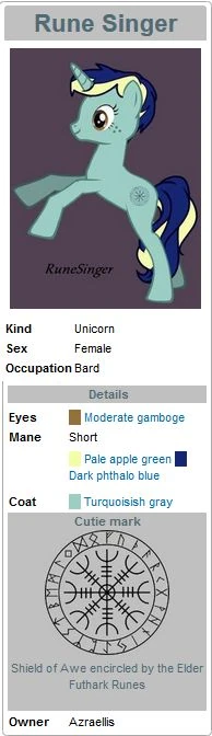 RuneSinger | My Little pony OC Wiki | Fandom