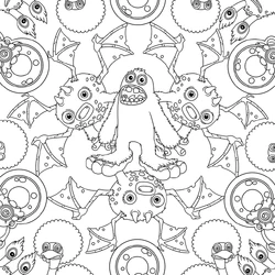 my singing monsters colouring pictures