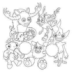 my singing monsters colouring pictures