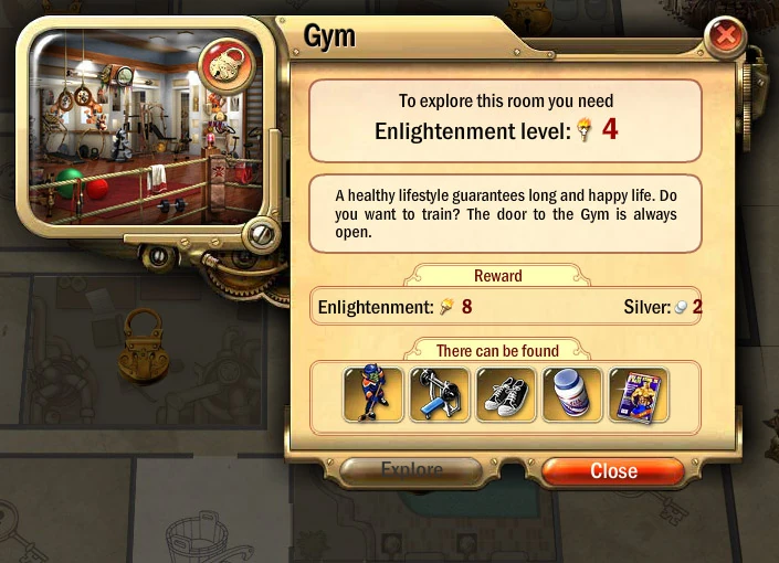 Gym | Mystery Manor on Facebook Wiki | Fandom
