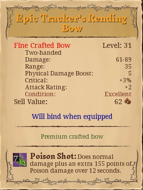 Epic Tracker's Rending Bow | Villagers and Heroes Reborn – Wiki | Fandom