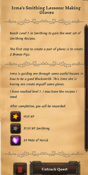 Irma's Smithing Lessons: Making Gloves | Villagers and Heroes Reborn ...