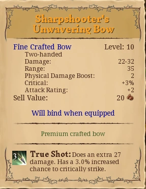 Sharpshooter's Unwavering Bow | Villagers and Heroes Reborn – Wiki | Fandom