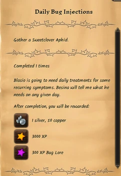 Daily Bug Injections | Villagers and Heroes Reborn – Wiki | Fandom