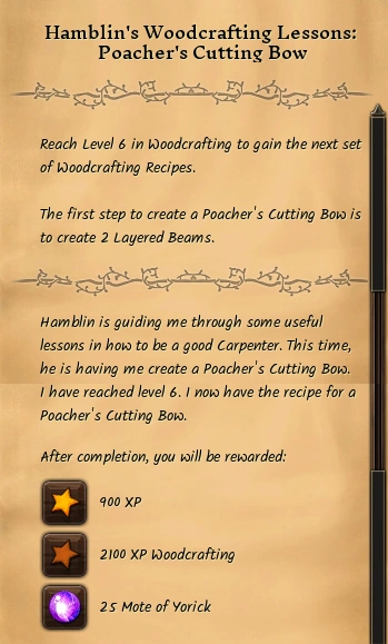 Hamblin's Woodcrafting Lessons: Poacher's Cutting Bow | Villagers and ...