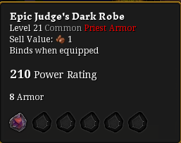 Epic Judge's Dark Robe | Villagers and Heroes Reborn – Wiki | Fandom