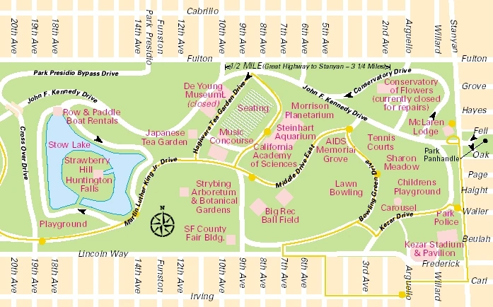 Golden Gate Park Map