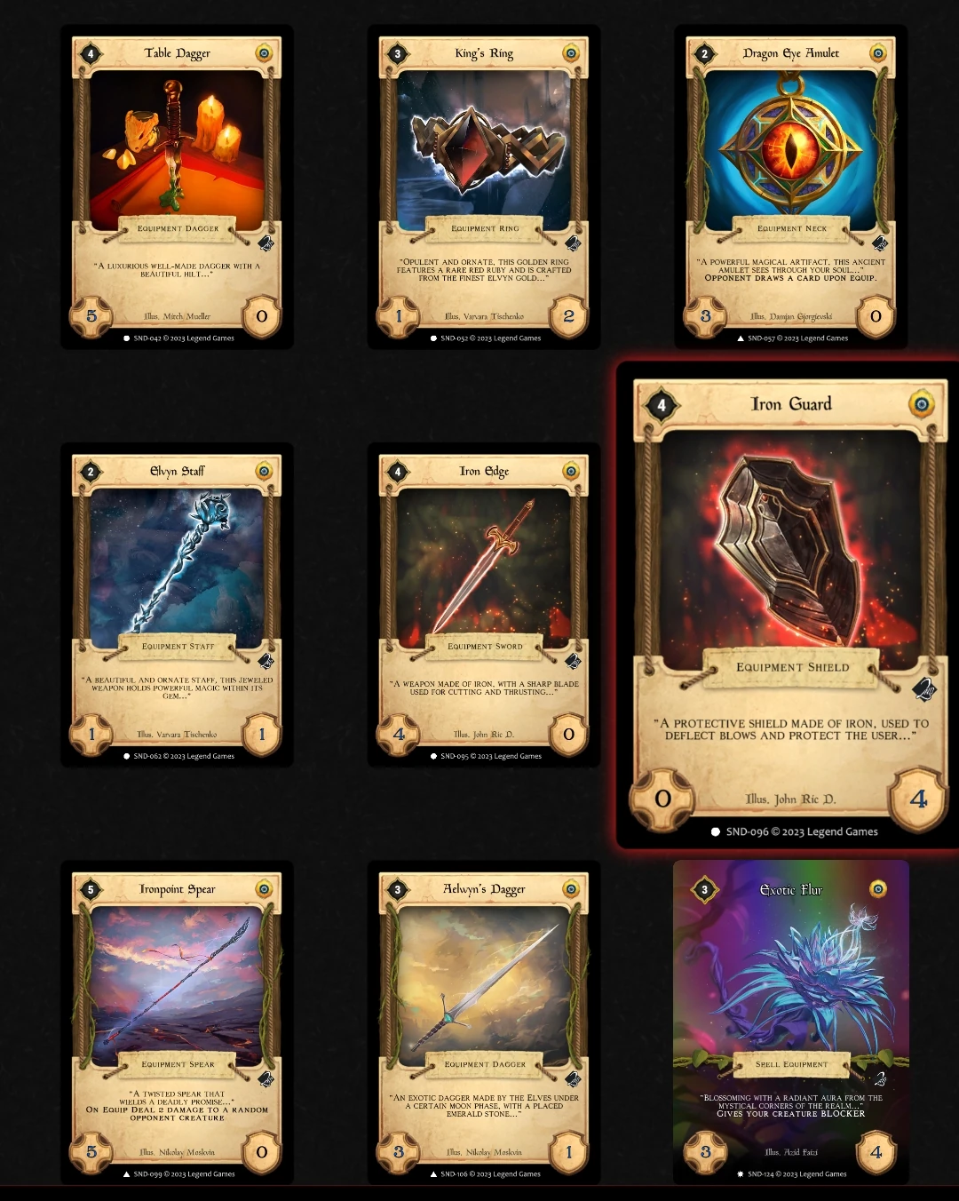 Equipment Types | Mythrel Trading Card Game Wiki | Fandom