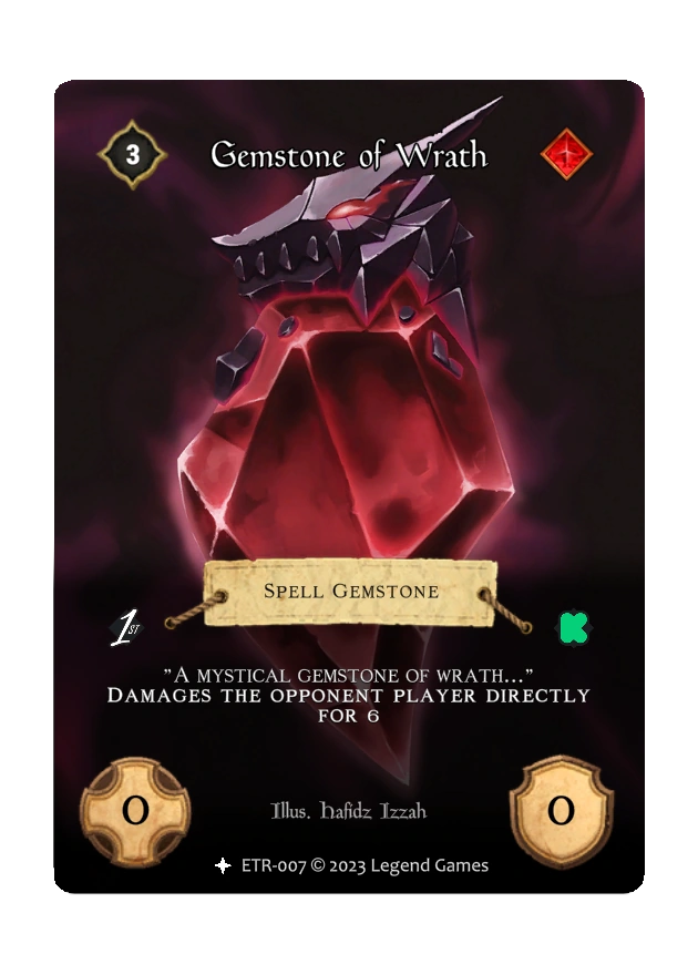 Gemstone of Wrath | Mythrel Trading Card Game Wiki | Fandom