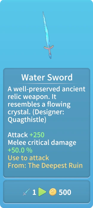 Water Sword | My Time at Portia Wiki | Fandom