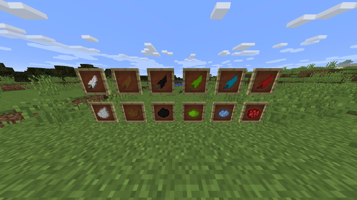 Colored feathers | Nanex's Mobs (Minecarft Mod) Wiki | Fandom