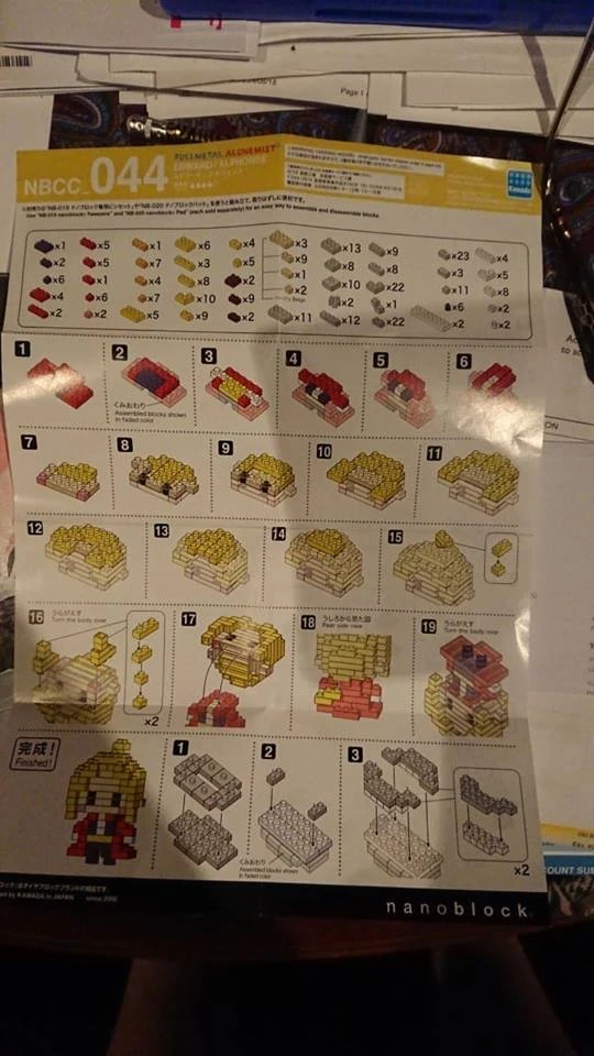 NBCC 44 Instructions | Nanoblocks Wiki | Fandom