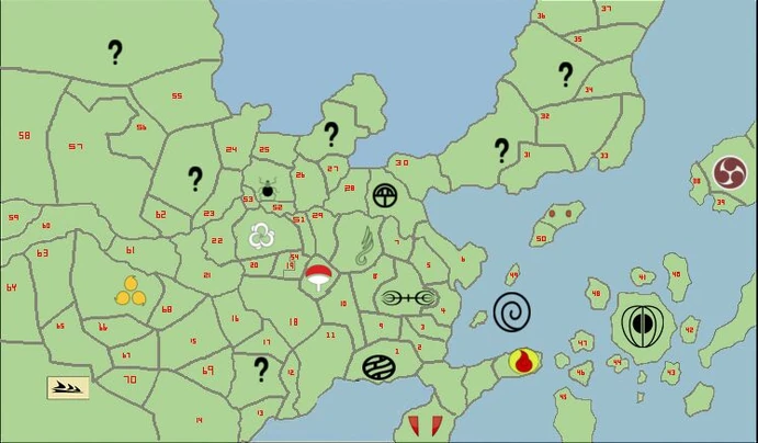 Map of AoC | Naruto: Age Of The Clans Wikia | Fandom