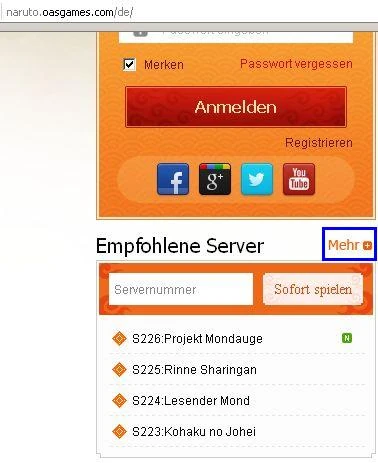 Serverliste | Naruto Online Wikia | Fandom