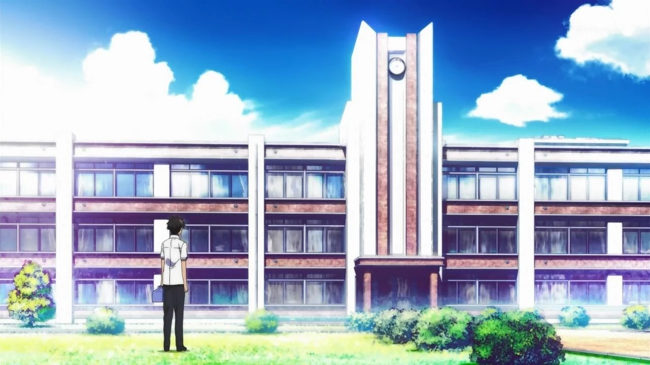 Anime School Building Front