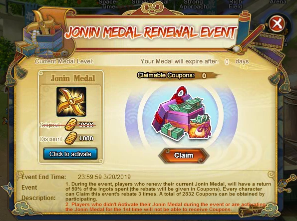 Jonin Medal Renewal | NarutoOnline Wiki | Fandom