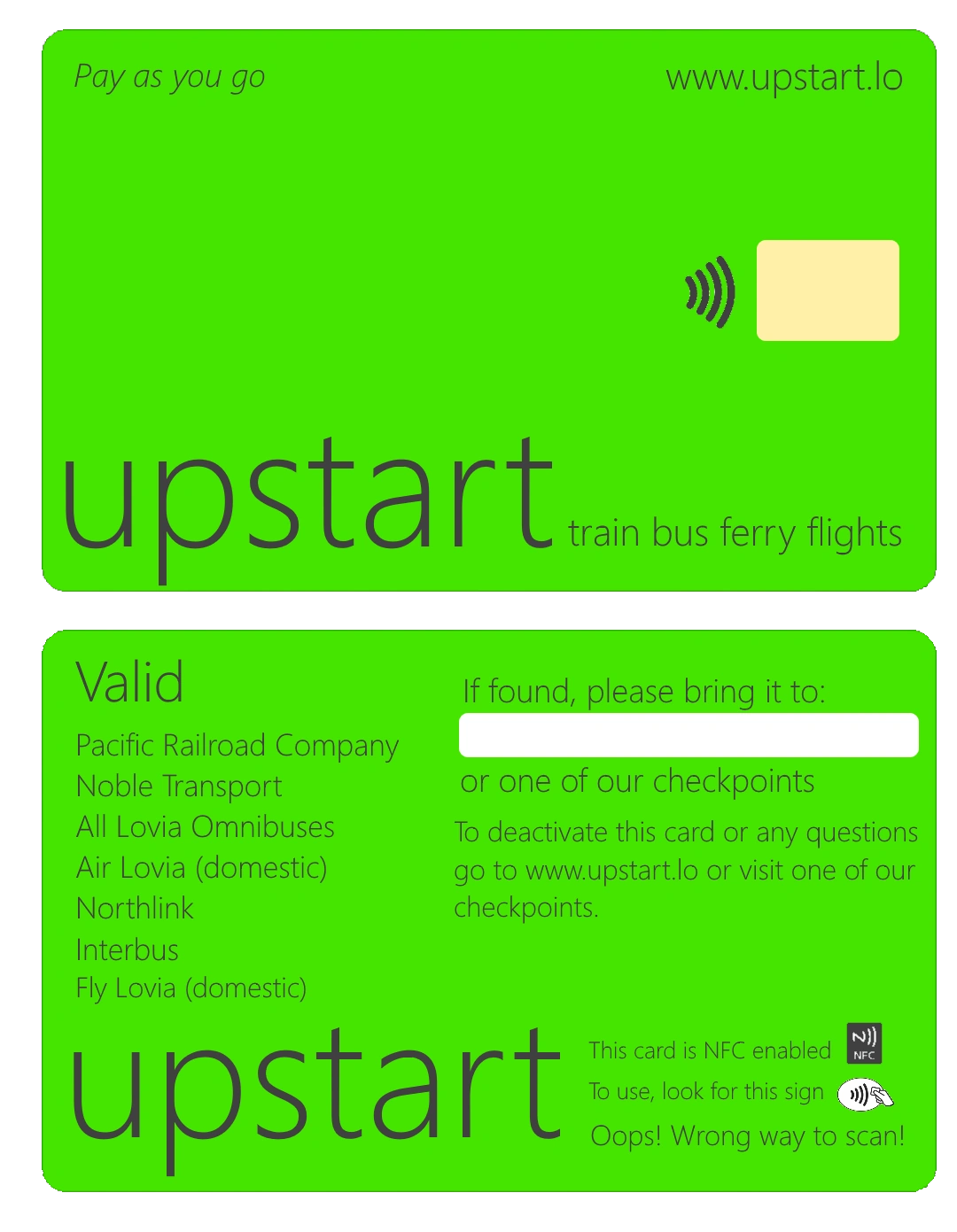 Upstart card | Wikination | Fandom