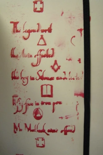 The legend writ, the stain affected, the key in Silence undetected ...