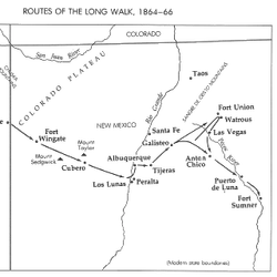 The Long Walk Map Navajo