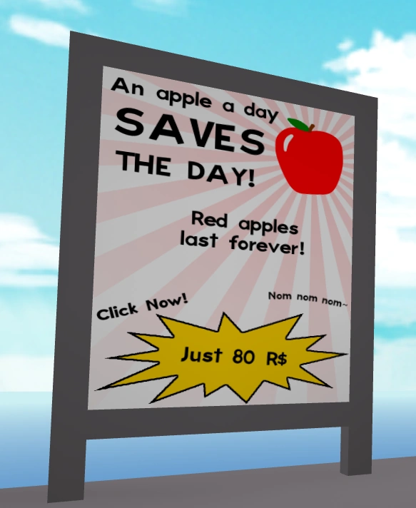 Red Apple Sign | Natural Disaster Survival Wiki | Fandom