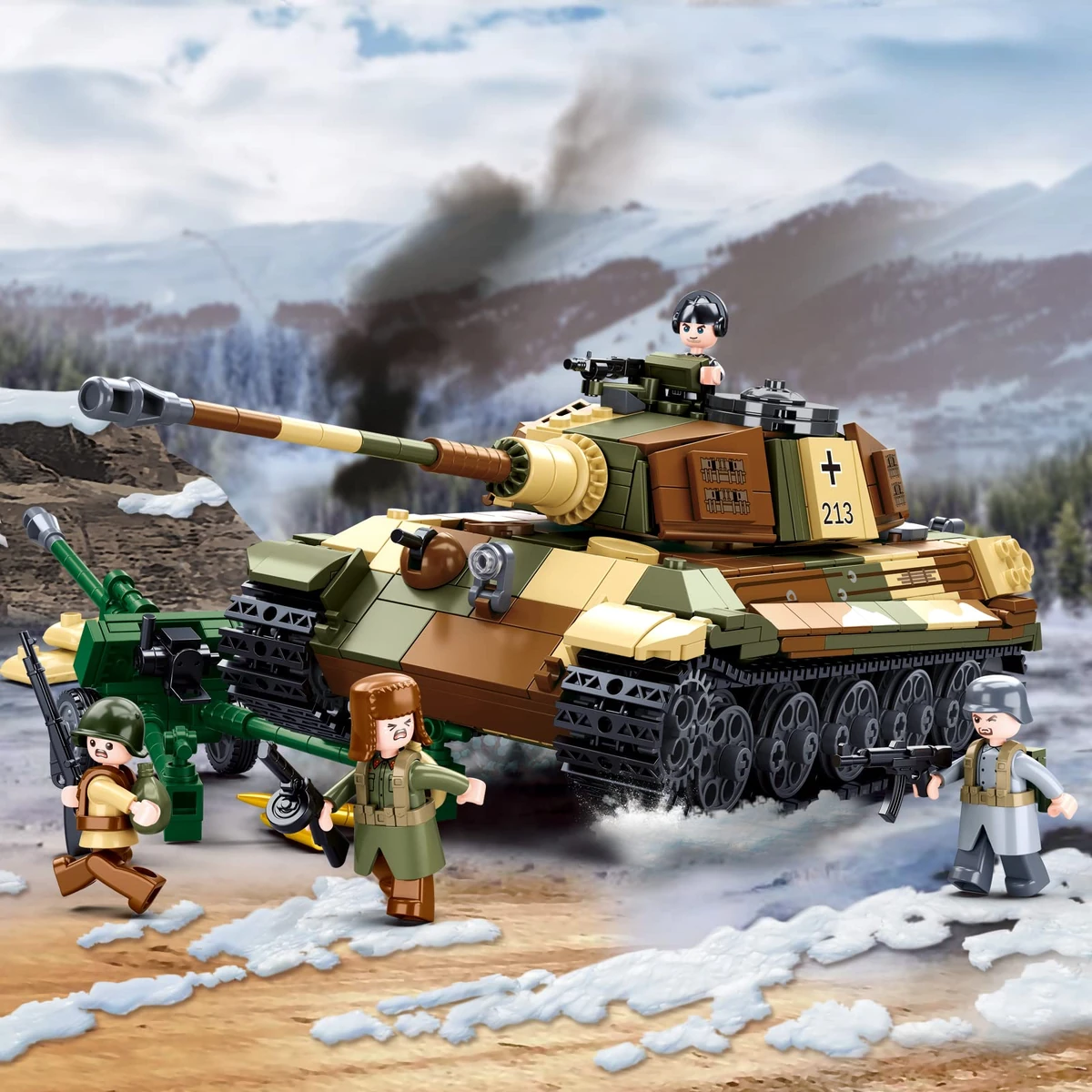 1/35 Battle of Budapest King Tiger (Sluban set M38-B0980) | Deutsche ...
