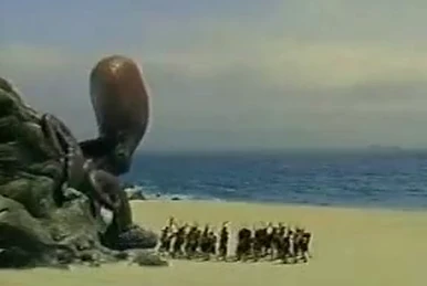 godzilla flying kick