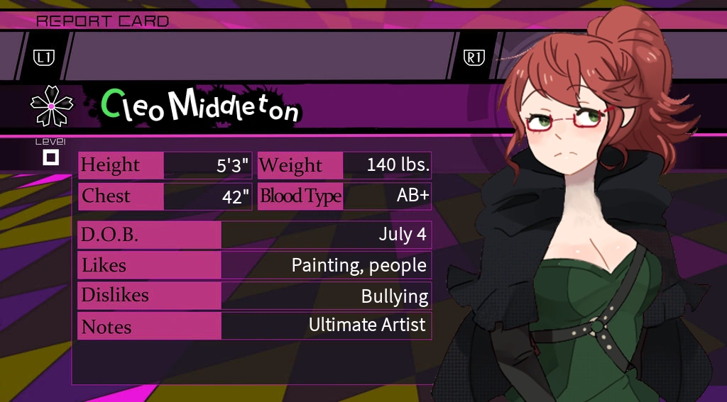 Cleo Middleton | Neo Danganronpa Wiki | Fandom