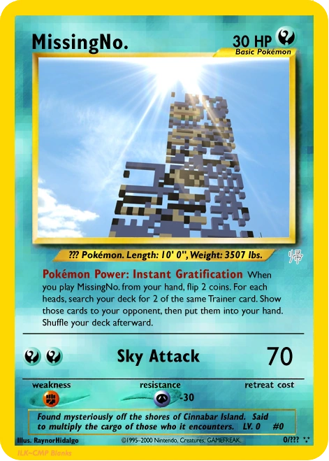 Pokemon Missingno Card