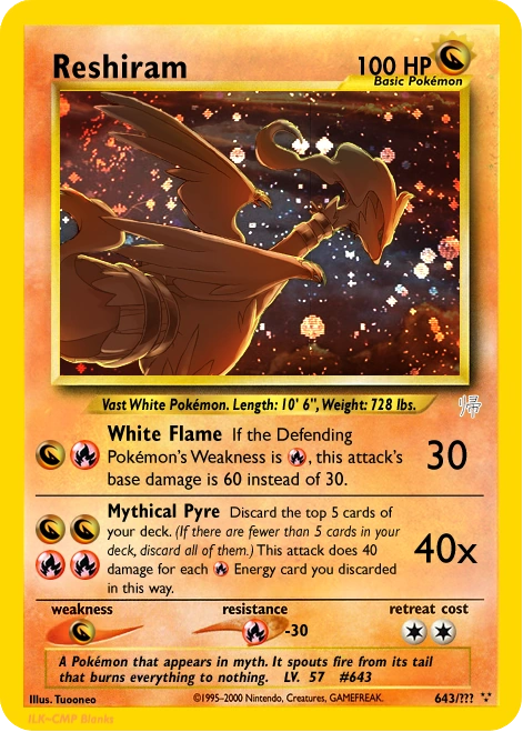 Reshiram (Neo Redux 643) | Neo Redux Wiki | Fandom